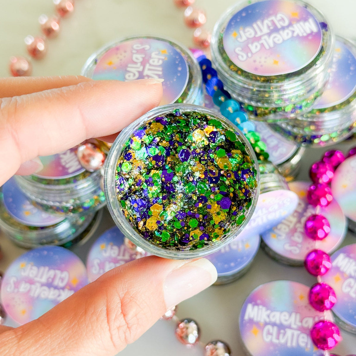 Mikaella’s Mardi Gras Glitter – Gaby & Grace