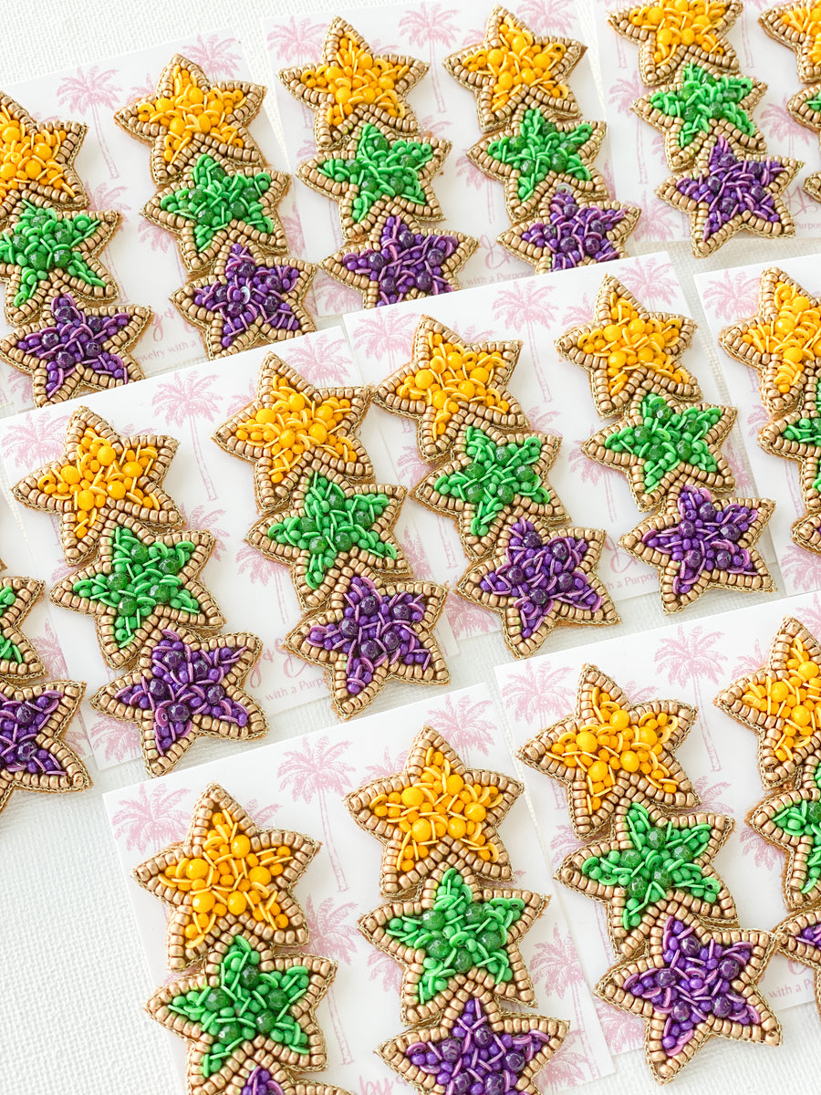 Mardi Gras Triple Stars – Gaby & Grace
